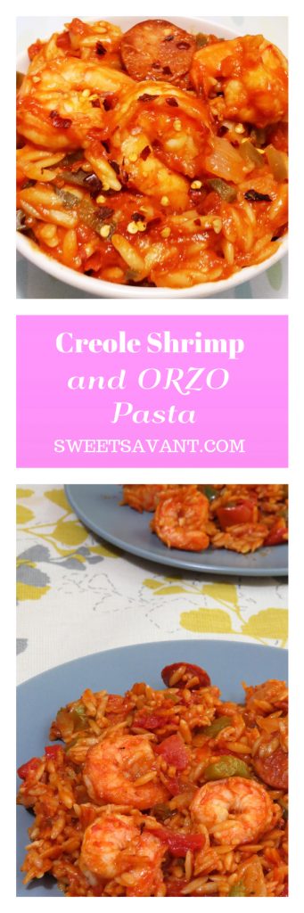 Creole Shrimp and Orzo Pasta - Sweet Savant